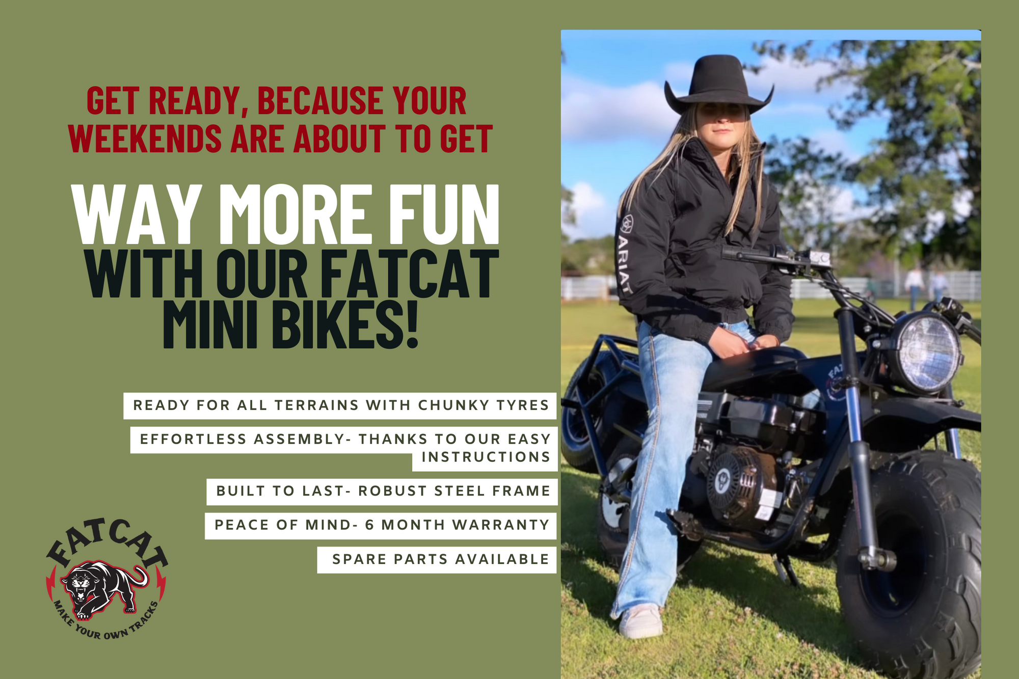 Mini bike off road, motor bikes with fat wheels – FatCat Bikes